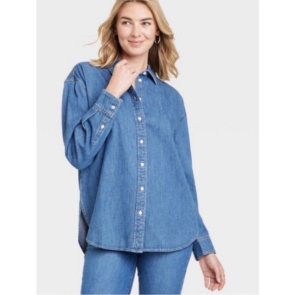 Universal Thread | Tops | Universal Thread Denim Long Sleeve Top | Poshmark